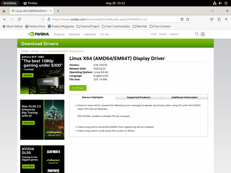 How to Install NVIDIA Drivers on Fedora - LinuxCapable