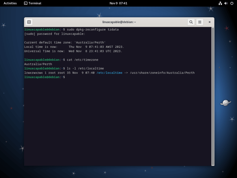 How to Set Timezone on Debian 12, 11 or 10 - LinuxCapable