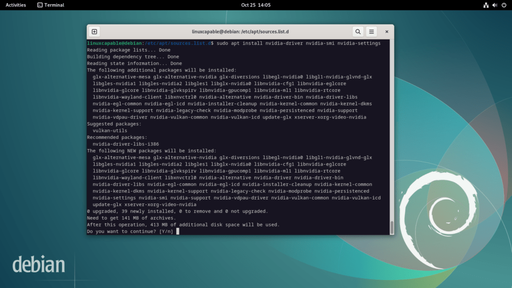 How to Install Nvidia Drivers on Debian 12 or 11 - LinuxCapable