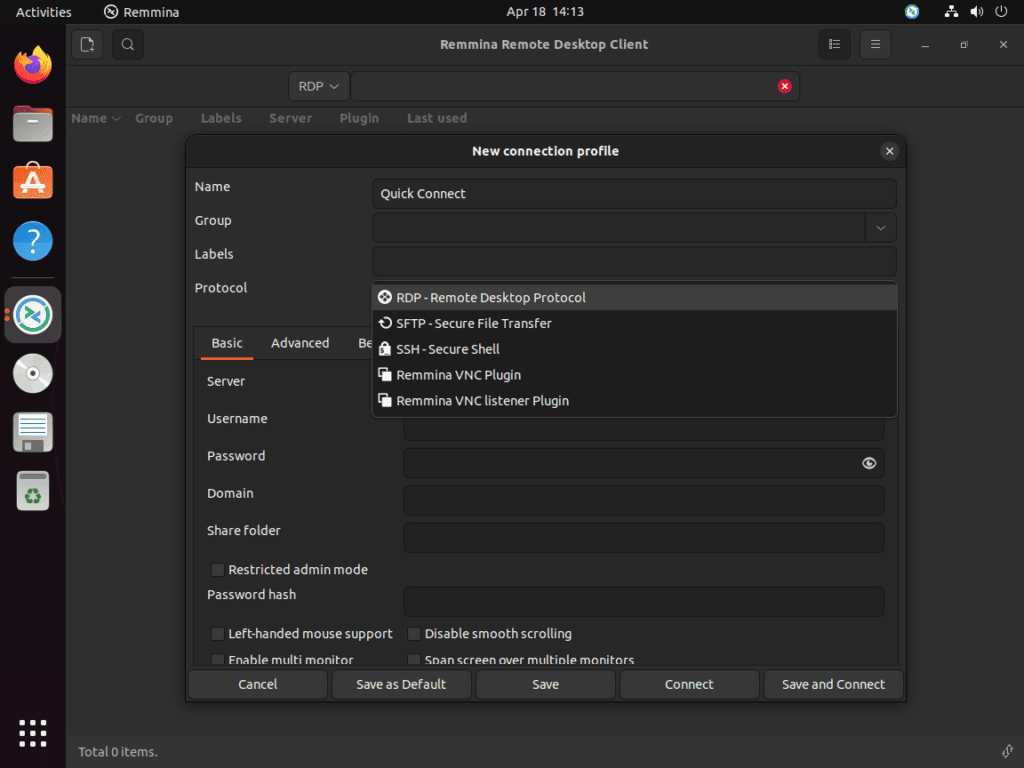 How to Install Remmina Remote Desktop on Ubuntu 24.04, 22.04, or 20.04 ...