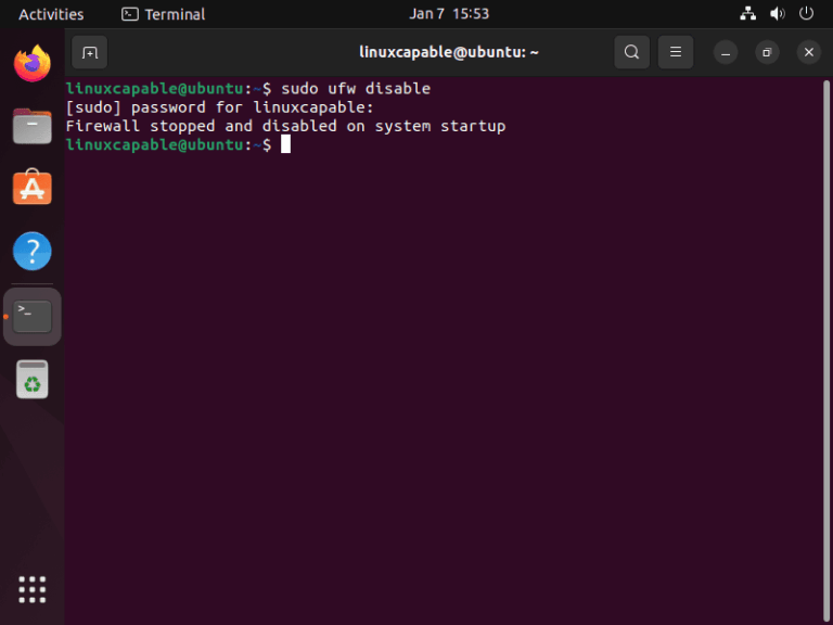 How to Enable or Disable Firewall on Ubuntu - LinuxCapable