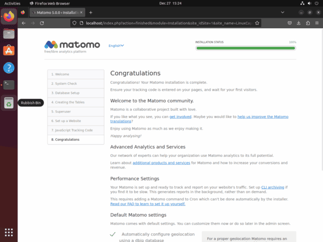 How to Install Matomo with Nginx on Ubuntu 26.04, 24.04 and 22.04 ...
