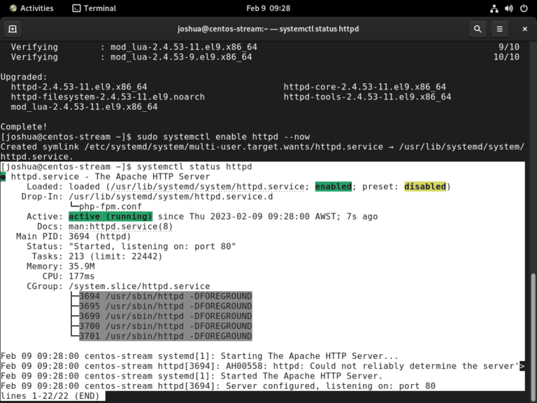 How To Install Apache D On Centos Stream 9 Linuxcapable