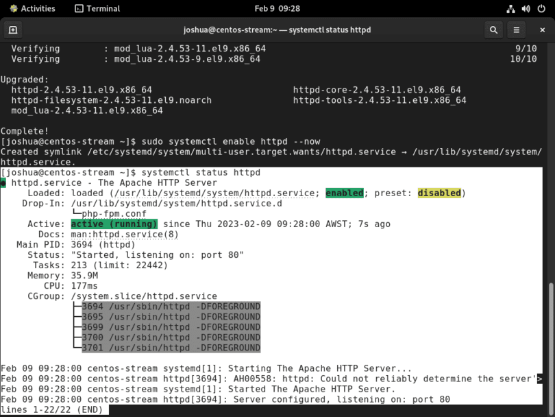 How to Install Apache HTTPD on CentOS Stream 9 - LinuxCapable