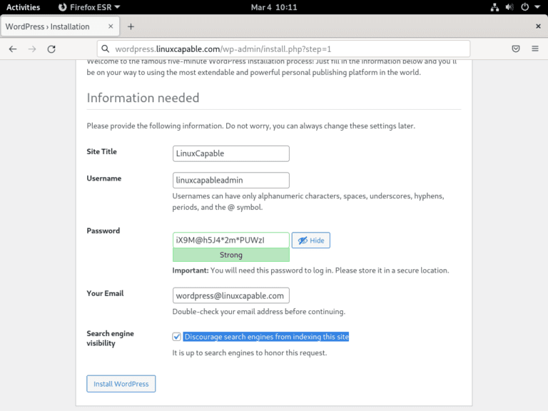 How To Install Wordpress With Nginx On Debian 12 Or 11 Linuxcapable